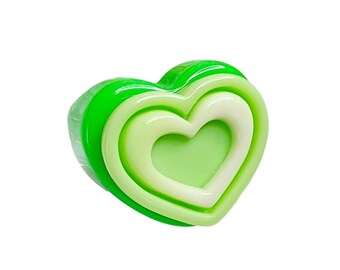 Colorful Heart Chunky Ring Handmade Funky Crafty Ring Colorful Trendy ...