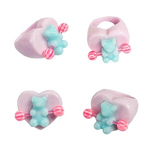 Colorful Chunky Ring | Handmade Funky Crafty Ring | Colorful Trendy ...