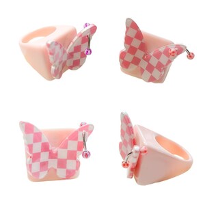 Colorful Chunky Ring Handmade Funky Crafty Ring Colorful Trendy Fashion ...