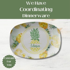 Custom Pineapple Family Name Platter - Personalized Pineapple Plate ...