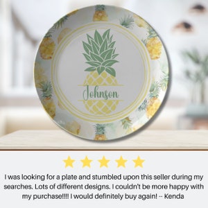 Custom Pineapple Family Name Platter - Personalized Pineapple Plate ...