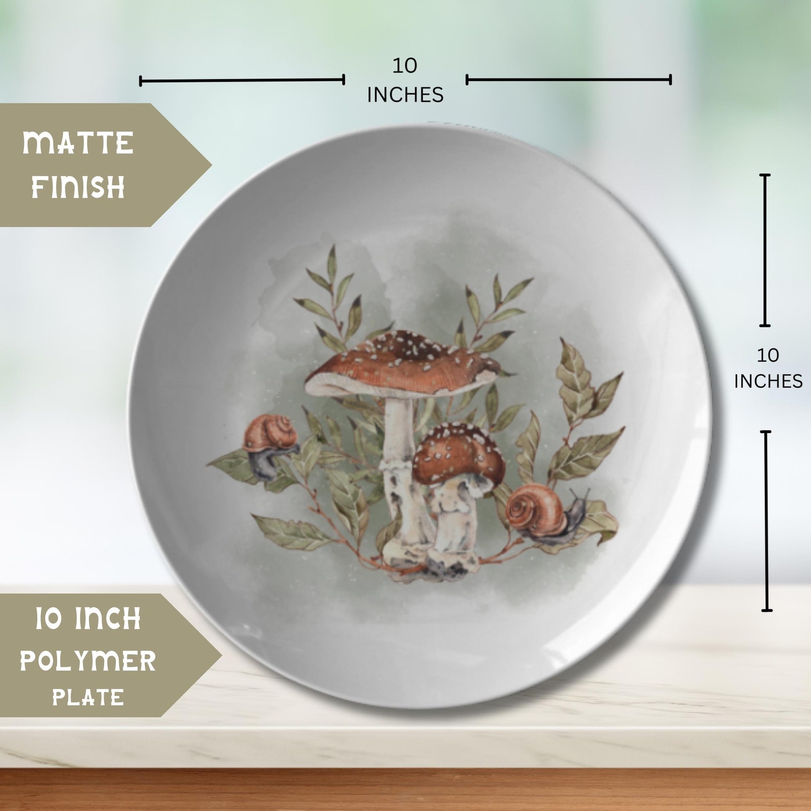 Mushroom Plate Mushroom Dinnerware, Mushroom Table Decor, Mushroom and ...