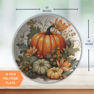 Pumpkin Plates, Fall Dinnerware, Thanksgiving Table Decor, Fall Decor ...