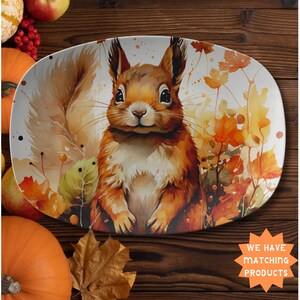 Squirrel Plate - Squirrel Dinnerware With Woodsy Watercolor Design ...
