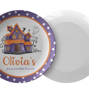 Personalized Halloween Plate - Halloween Dinnerware, Custom Fall Dishes ...
