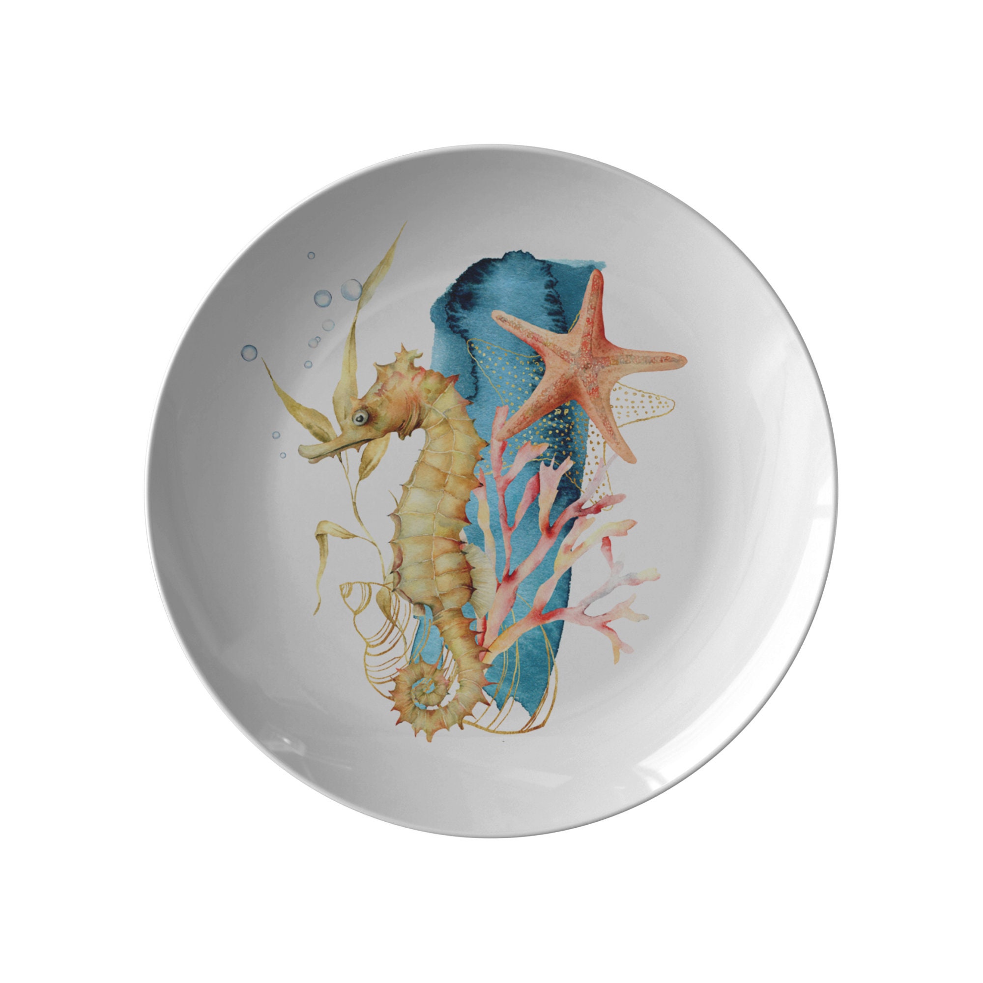 Sea Horse Dinner Plates, Starfish Plate, Beach Decorative Plates ...