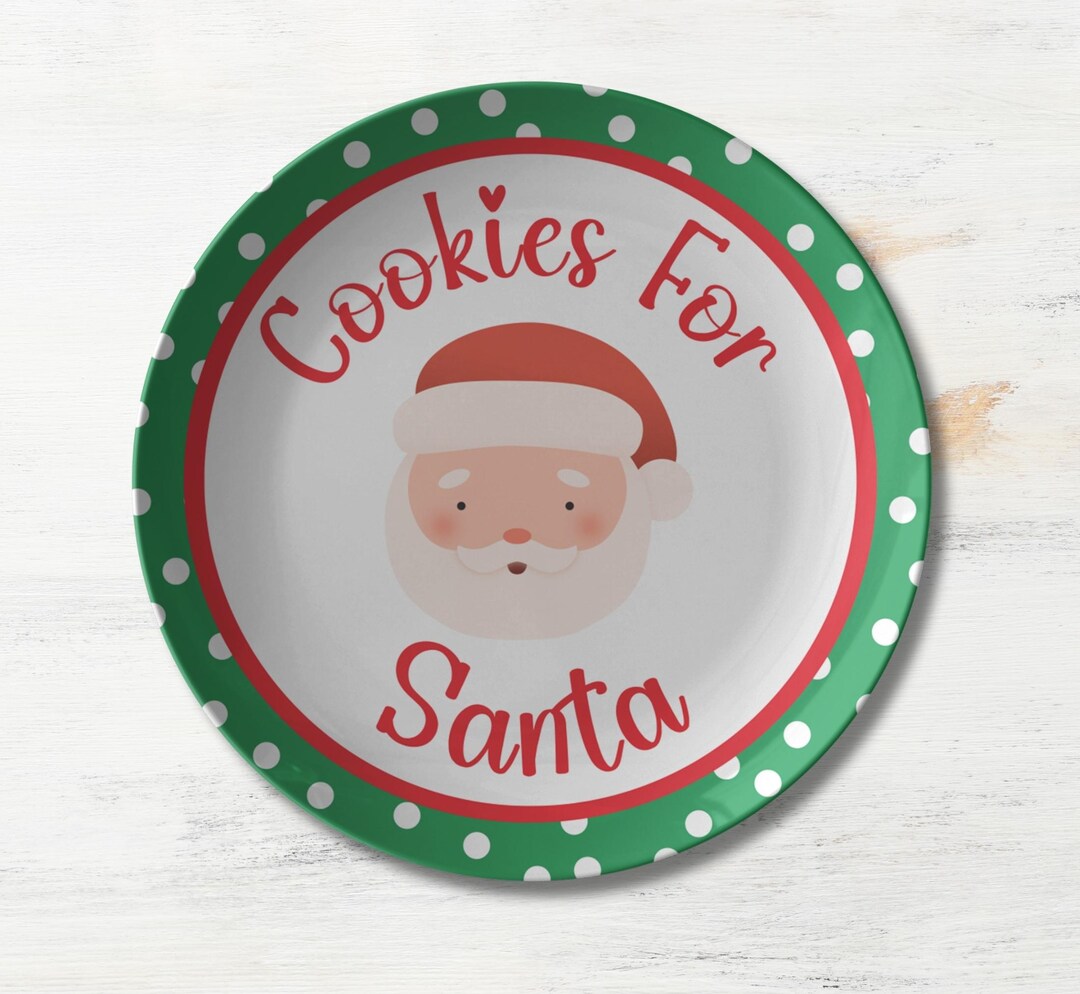 Cute Cookies for Santa Plate - Festive Christmas Cookie Plate for ...
