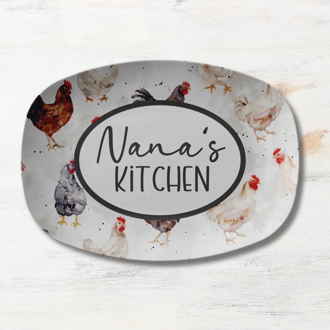 Custom Nanas Kitchen Chicken Platter - Personalized Dinnerware, Chicken ...