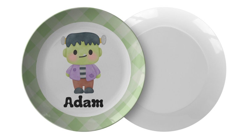 Personalized Halloween Plate for Kids - Custom Halloween Dinnerware for ...