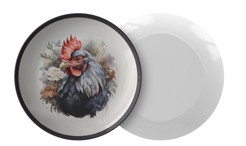 Chicken Plate - Farmhouse Chicken Dinnerware, Chicken Table Decor, Farm ...