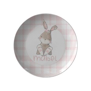 Personalized Rabbit Easter Plate - Bunny Plates, Kids Easter Dinnerware ...