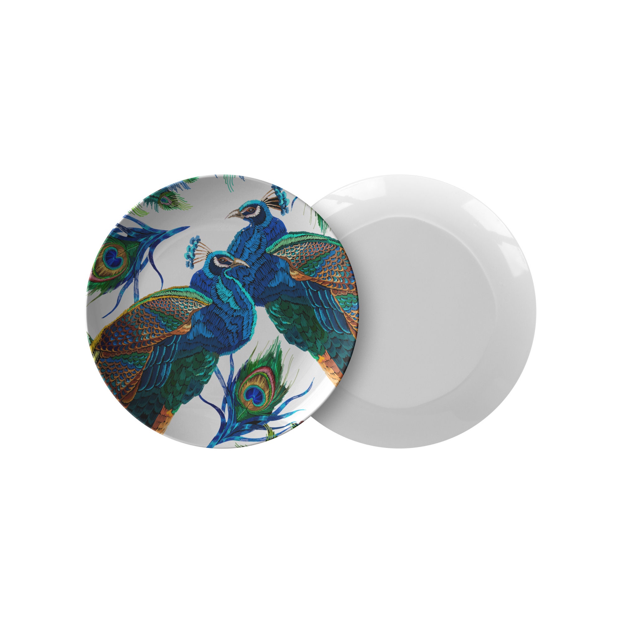 Peacock Bird Dinner Plate Peacock Decorative Dinnerware, Peacock ...