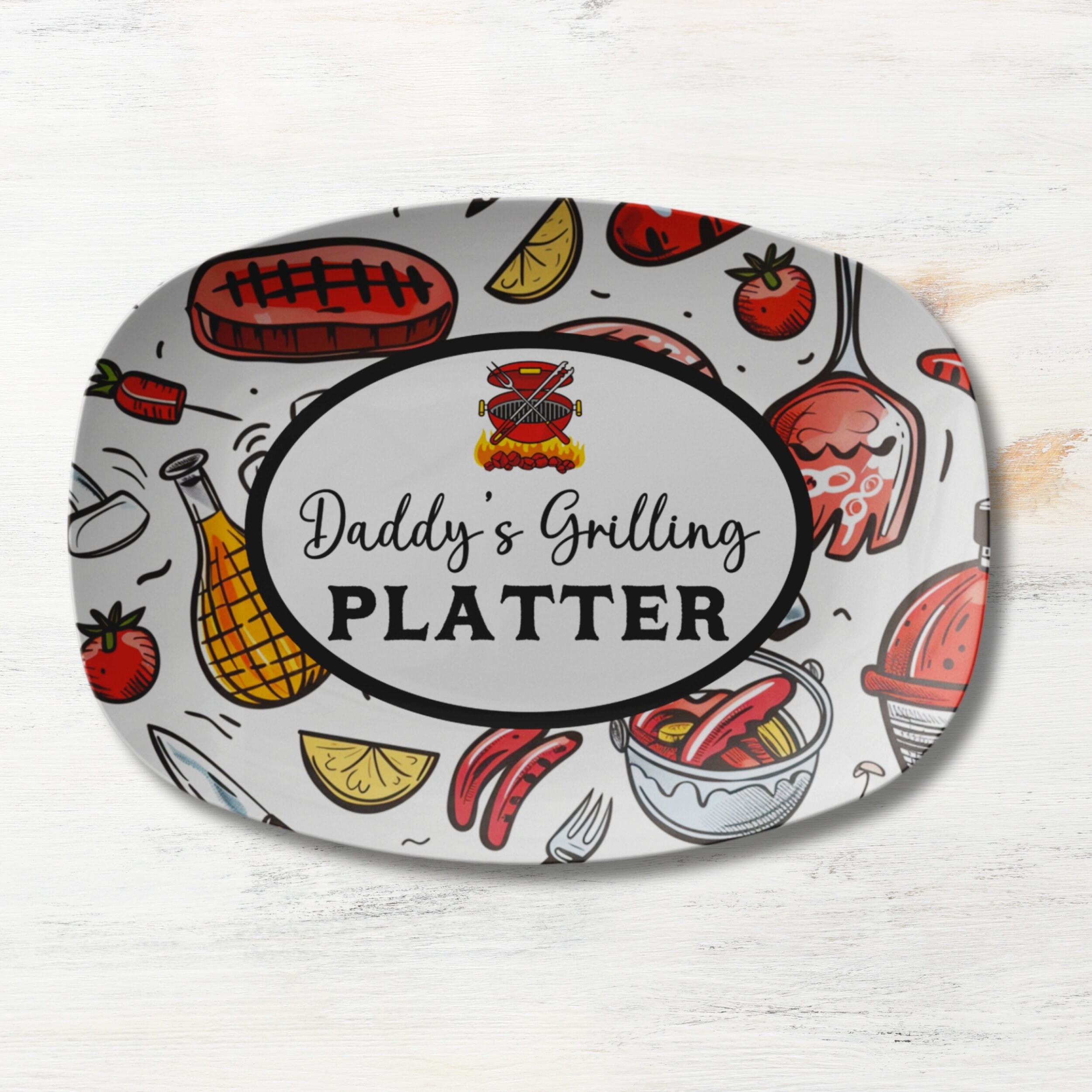Custom Daddys Grilling Platter for Father's Day or Birthday ...