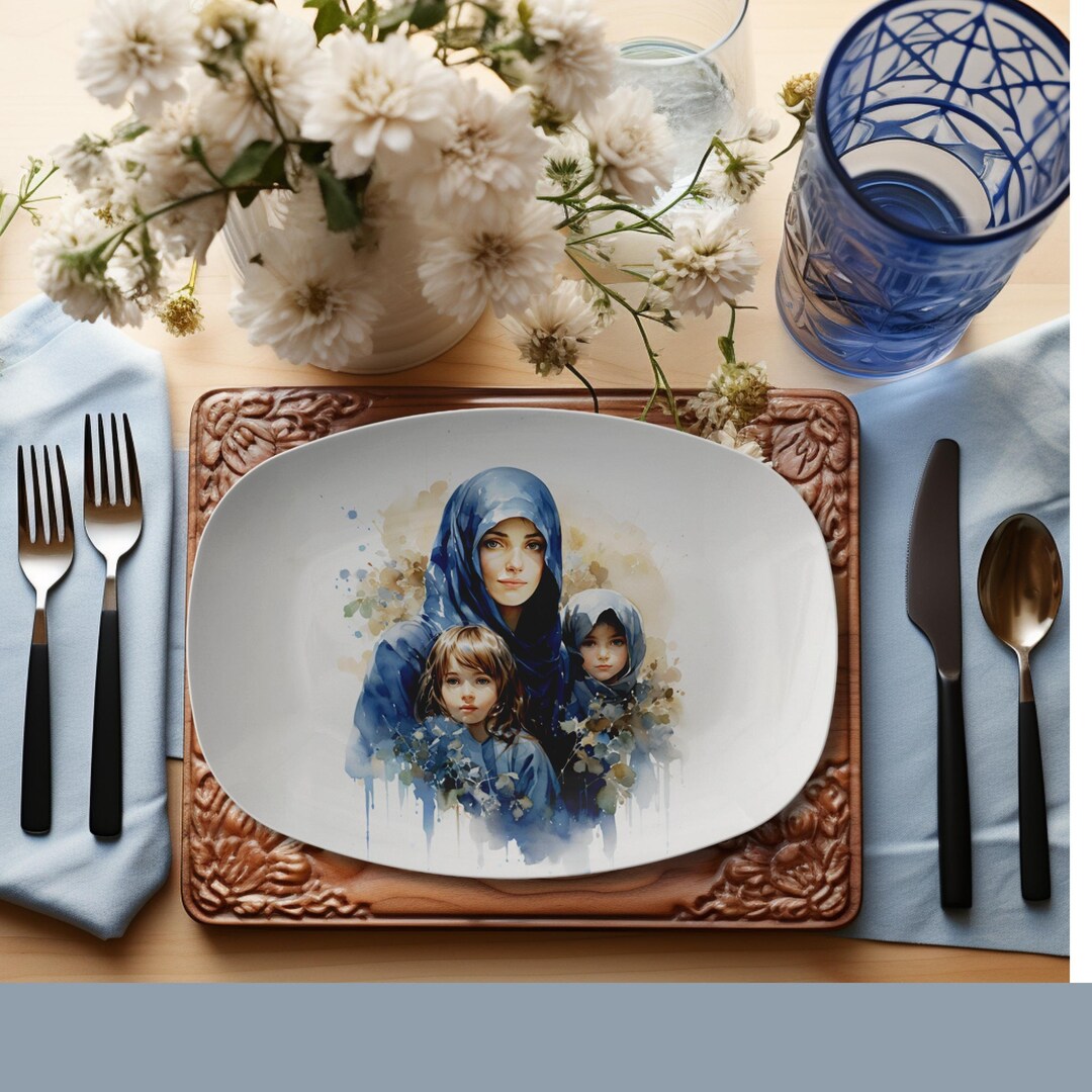 Lady of Fatima Inspired Watercolor Platter - Fatima Dinnerware ...