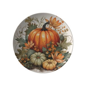 Pumpkin Plates, Fall Dinnerware, Thanksgiving Table Decor, Fall Decor ...