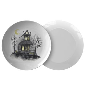 Spooky Haunted House Plates Perfect for Halloween Parties or Fall Table ...
