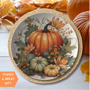 Pumpkin Plates, Fall Dinnerware, Thanksgiving Table Decor, Fall Decor ...