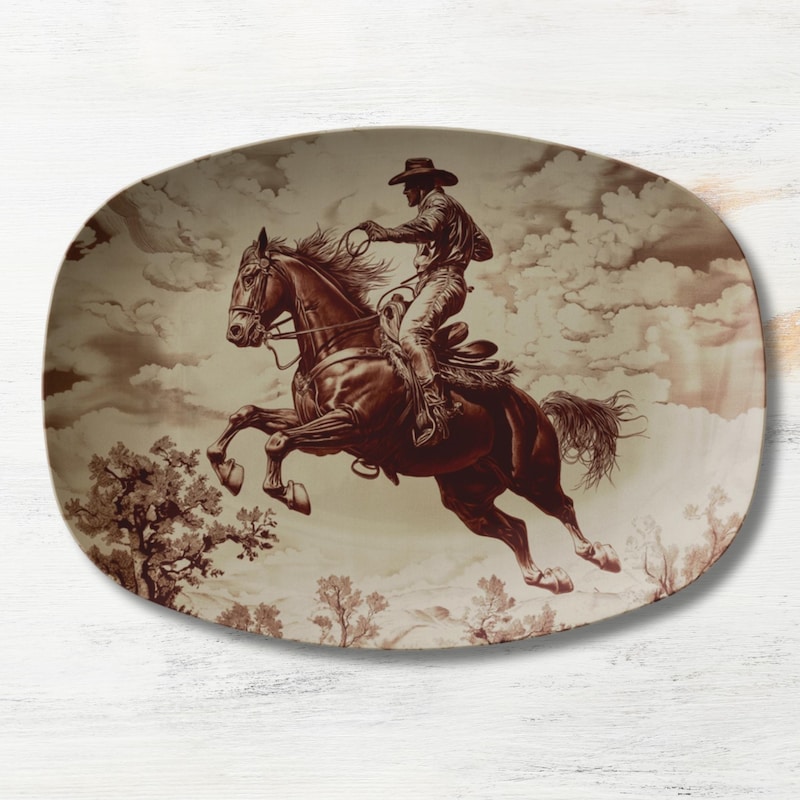 Vintage Cowboy Dinnerware - Etsy