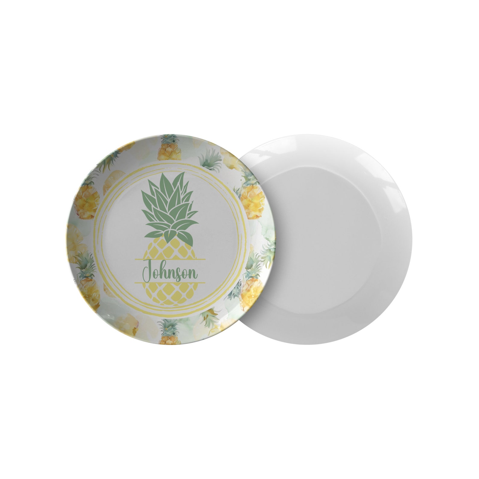 Custom Pineapple Family Name Platter - Personalized Pineapple Plate ...