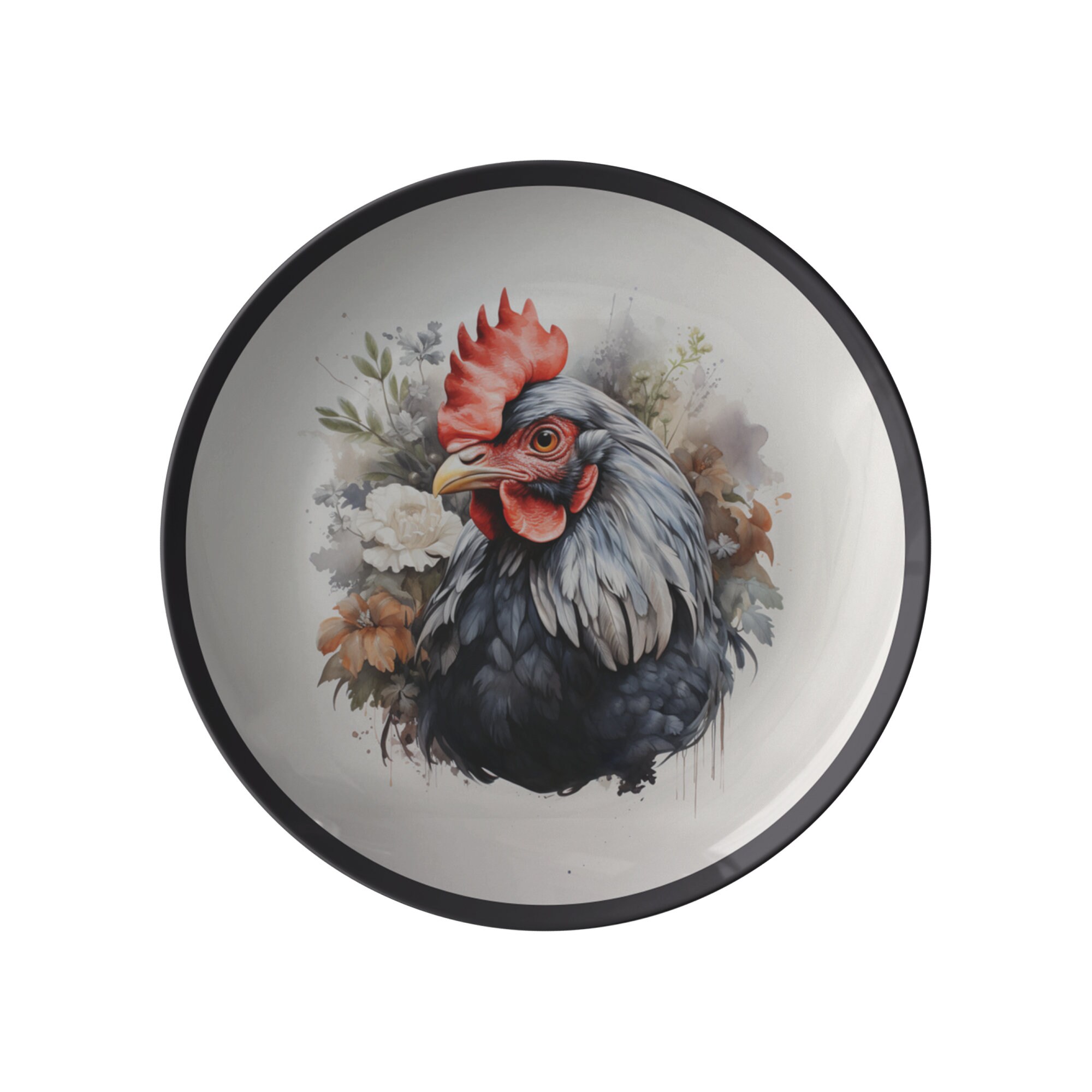 Chicken Plate - Farmhouse Chicken Dinnerware, Chicken Table Decor, Farm ...
