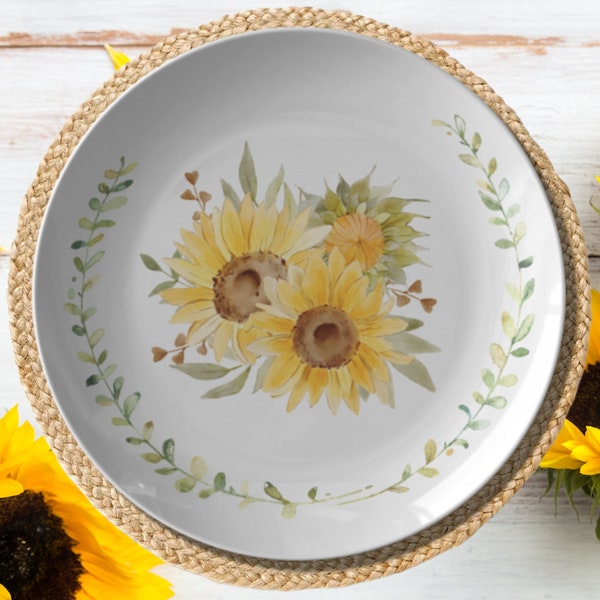 Sunflower Plate - Etsy