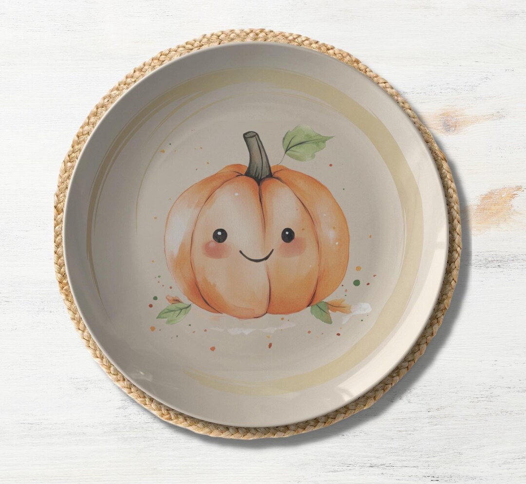 Pumpkin Plate, Fall Dinnerware, Thanksgiving Dishes, Fall Decor, Autumn ...