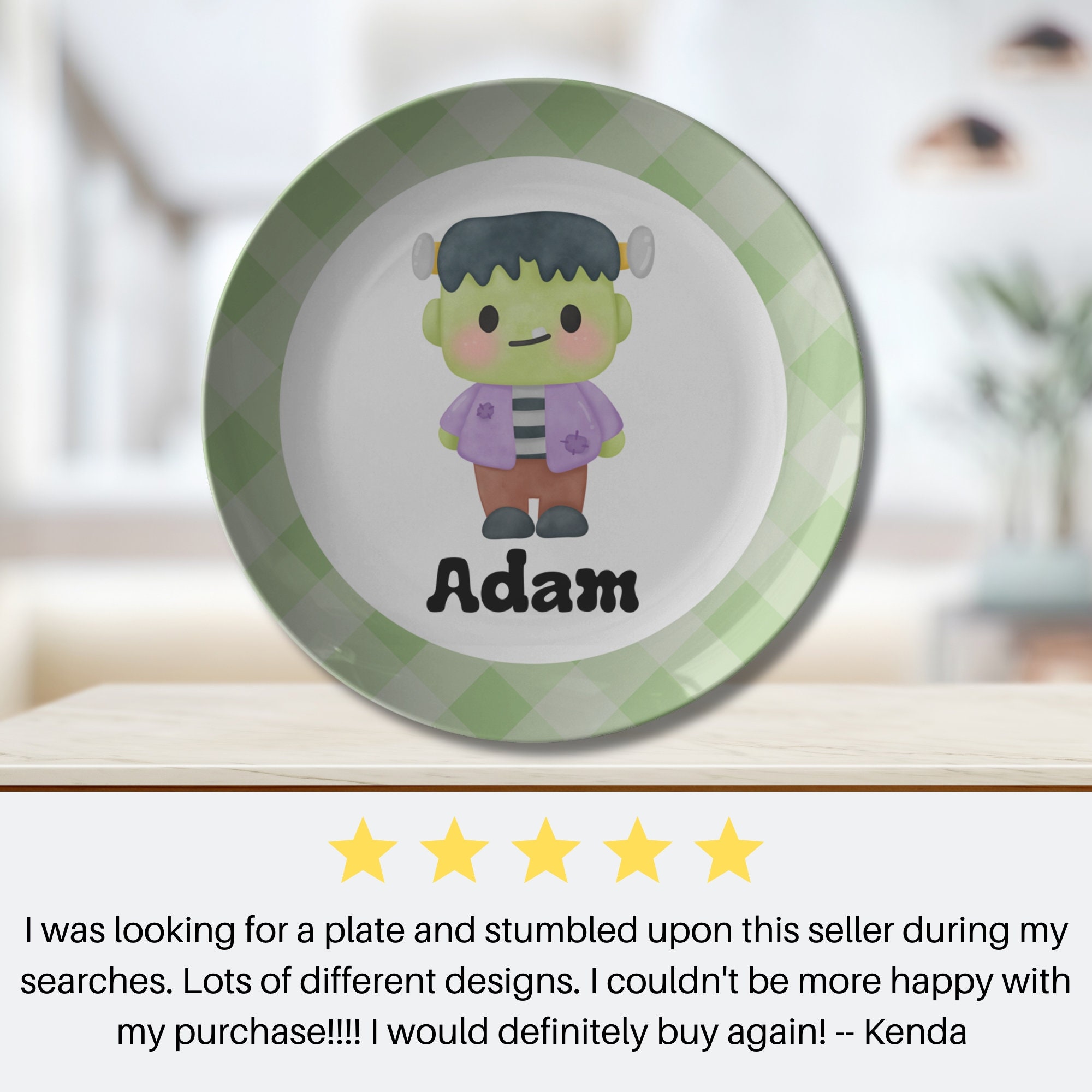 Personalized Halloween Plate for Kids - Custom Halloween Dinnerware for ...