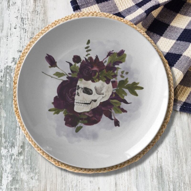 Skull Dinner Plates - Etsy