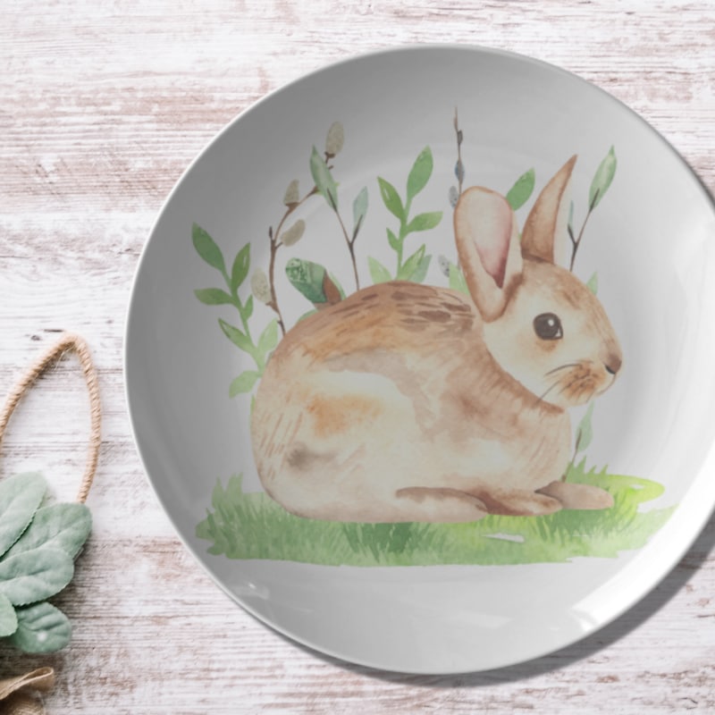 Rabbit Ceramic Plates - Etsy