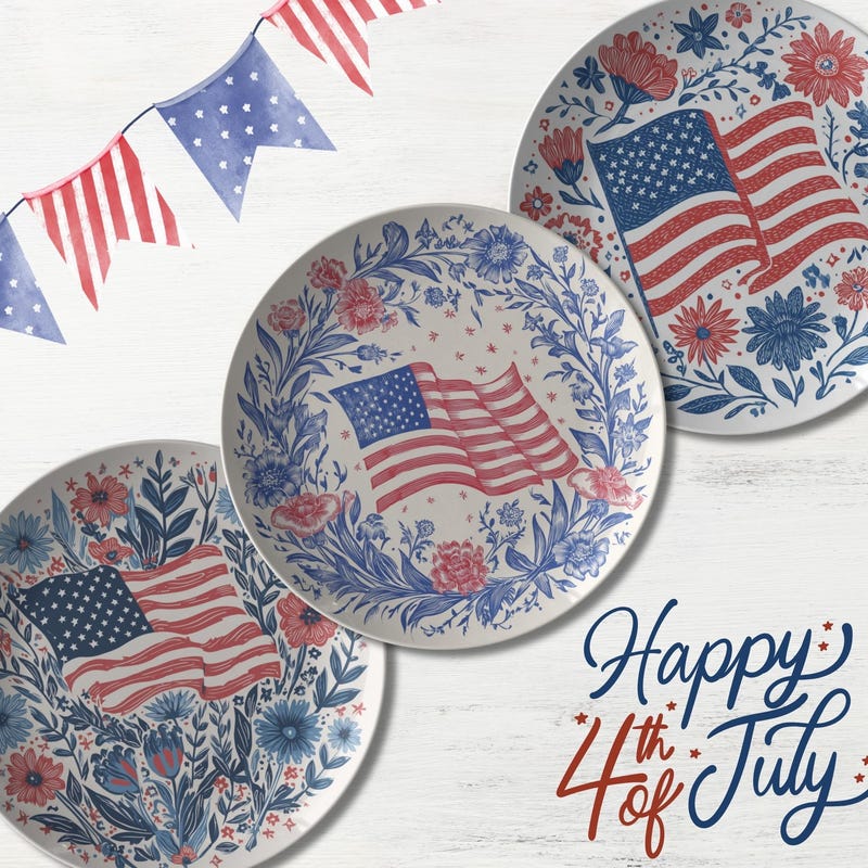 Independence Day Dinnerware - Etsy