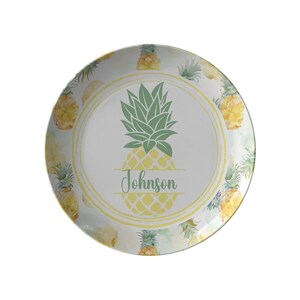 Custom Pineapple Family Name Platter - Personalized Pineapple Plate ...