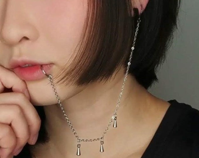 Faux Lip Ring and Earring Jewelry | Hypoallergenic Stainless Steel, Alt ...