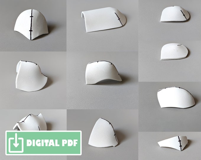 Cosplay Shoulder Armor Pauldrons EVA Foam Pattern Template - Etsy