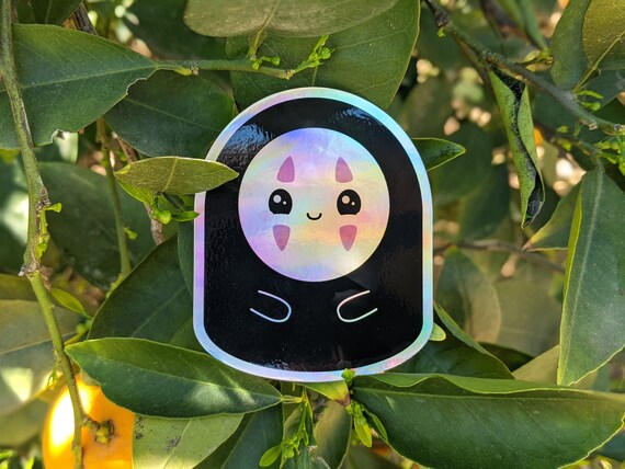 Holographic No Face Chibi Chubby Kawaii Holo Sticker Vinyl | Etsy