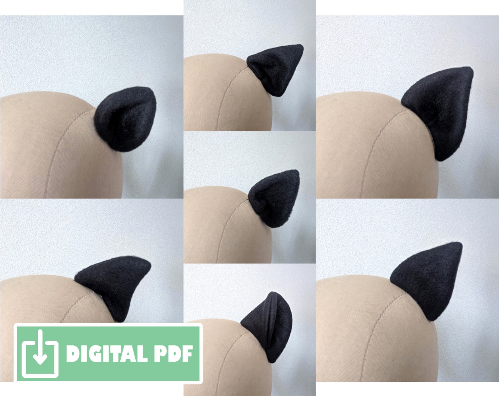 Easy Small Cat And Kitten Inspired Ears Sewing Pdf Pattern Etsy