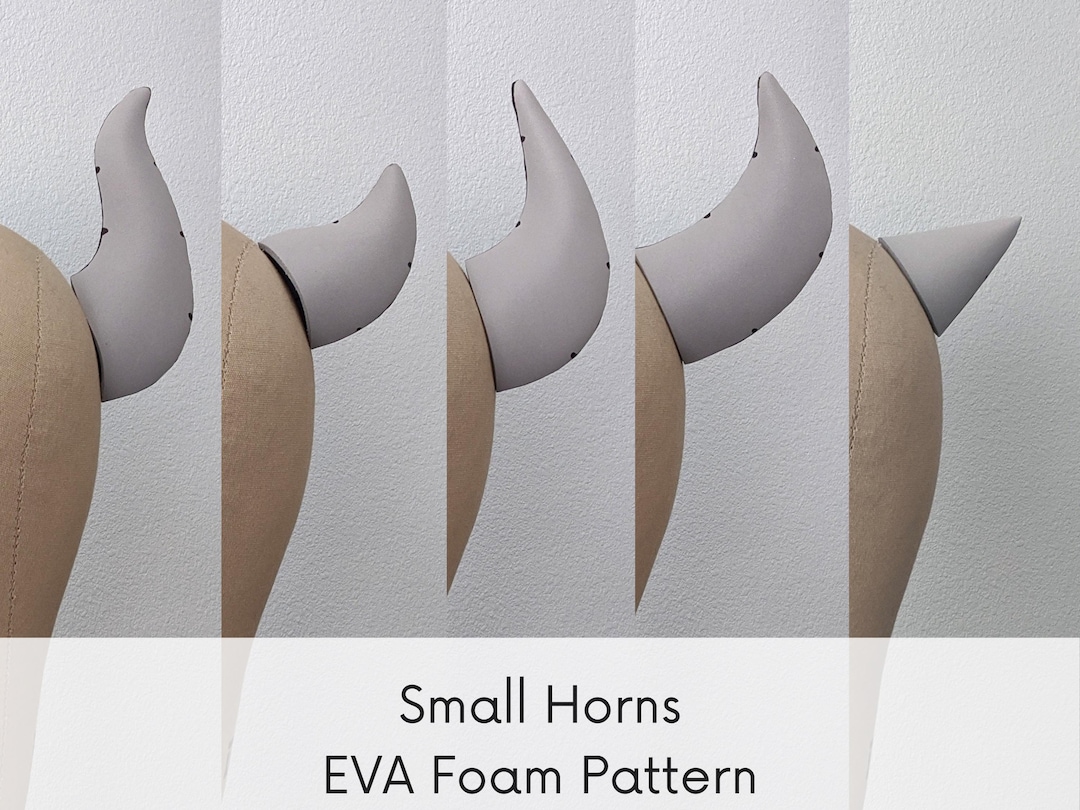 Small Horns EVA Foam Pattern | Cosplay PDF Download - Etsy