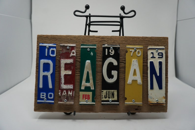 Ronald Reagan Sign - Vintage License Plate - Rustic Weathered Reclaimed ...