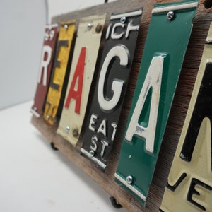 Ronald Reagan Sign - Vintage License Plate - Rustic Weathered Reclaimed ...