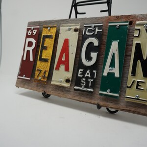 Ronald Reagan Sign Vintage License Plate Rustic Weathered Reclaimed ...