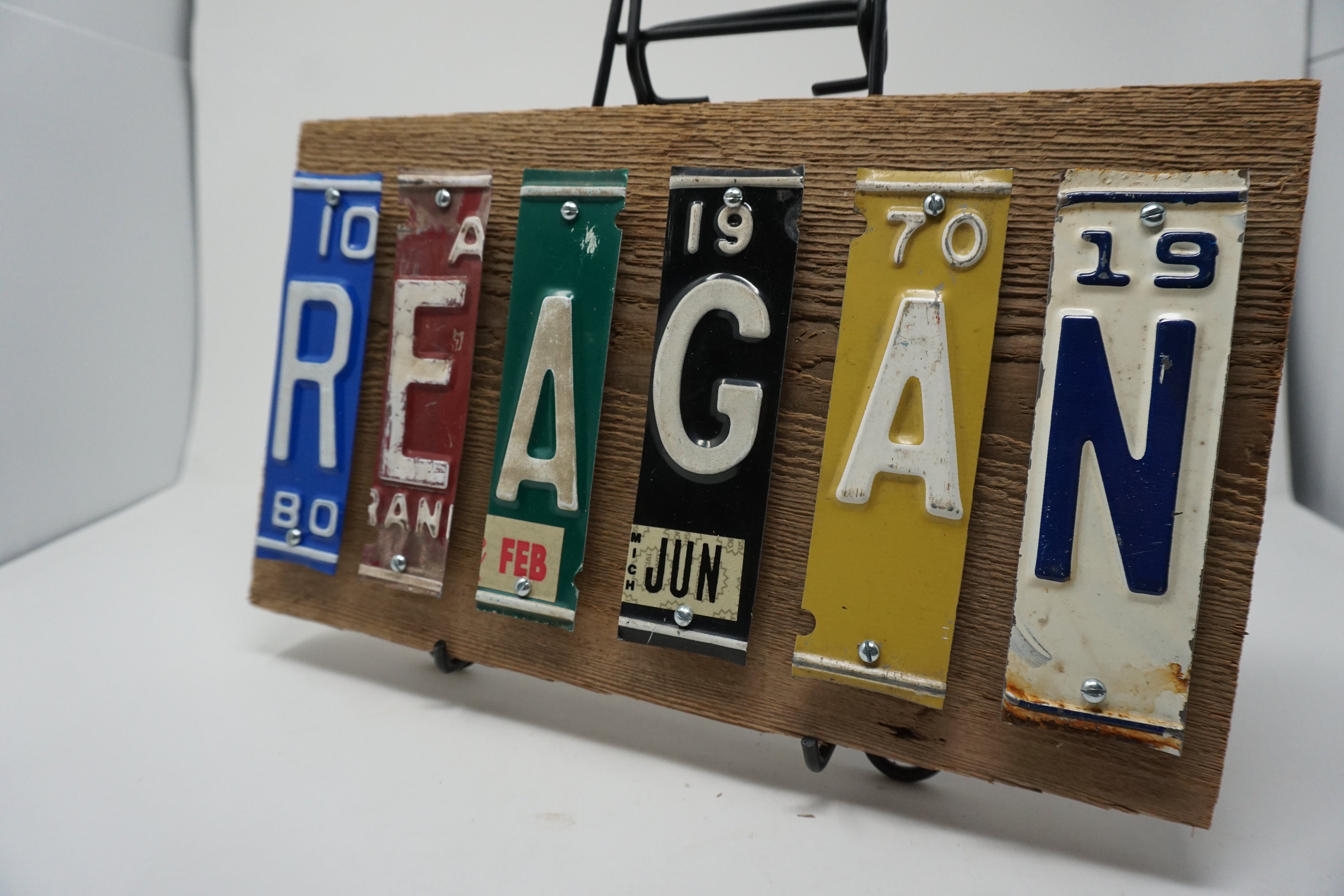 Ronald Reagan Sign - Vintage License Plate - Rustic Weathered Reclaimed ...