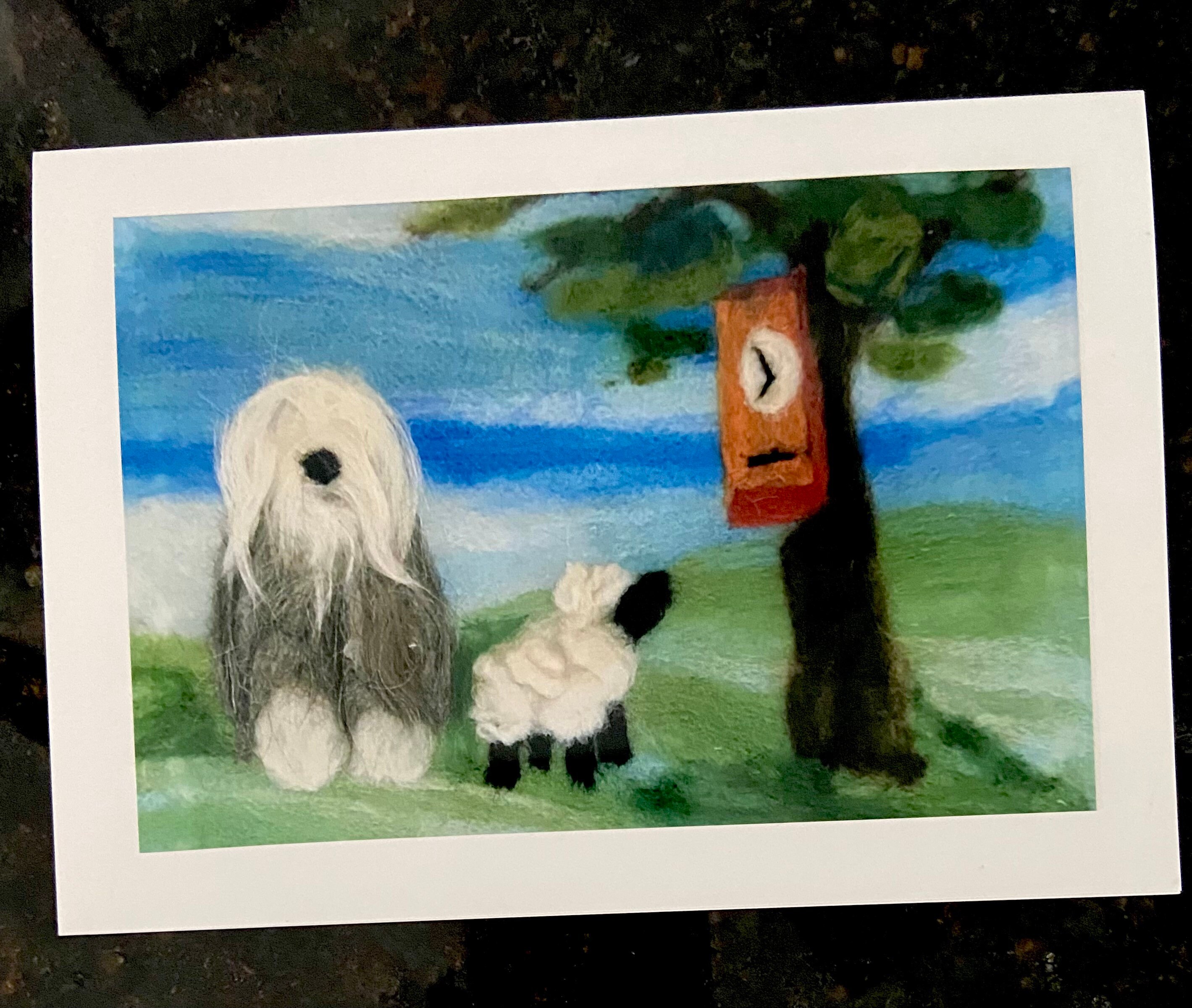 Sheepdog Note Cards Homage to Sam the Sheepdog Old English | Etsy