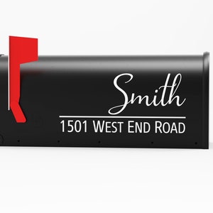 Personalized Mailbox Decal - Name - Street Address Vinyl Mailbox Decals ...