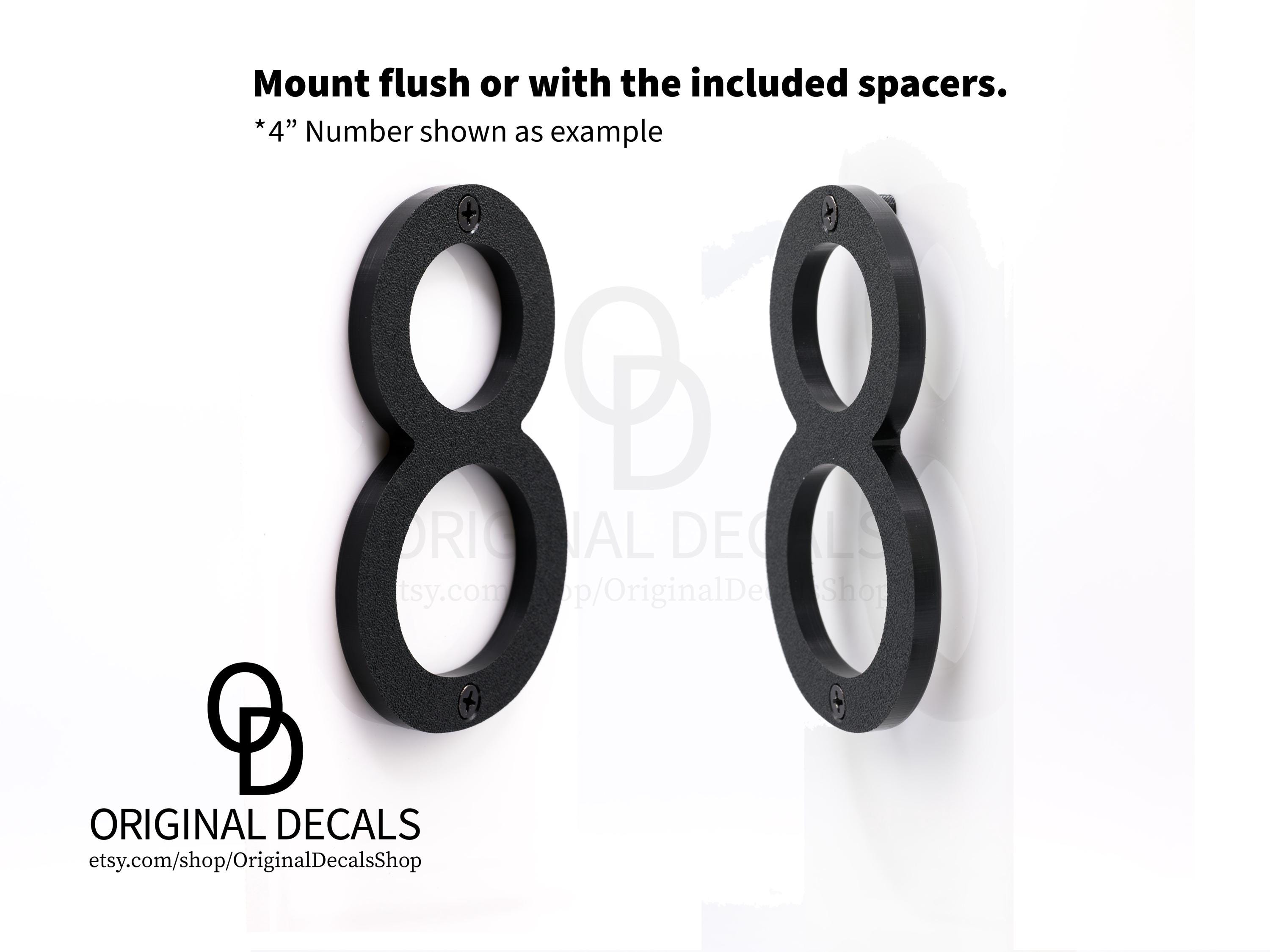 12 Inch Modern House Numbers Letters - Etsy