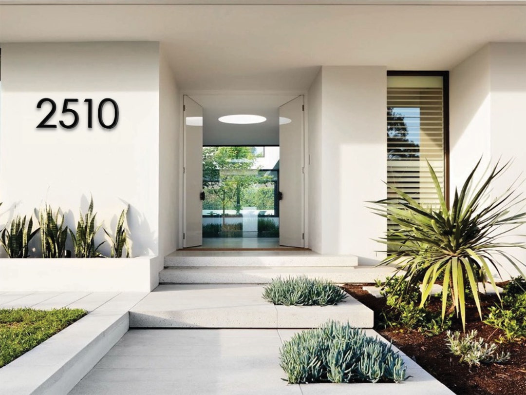 12 Inch Modern House Numbers Letters - Etsy
