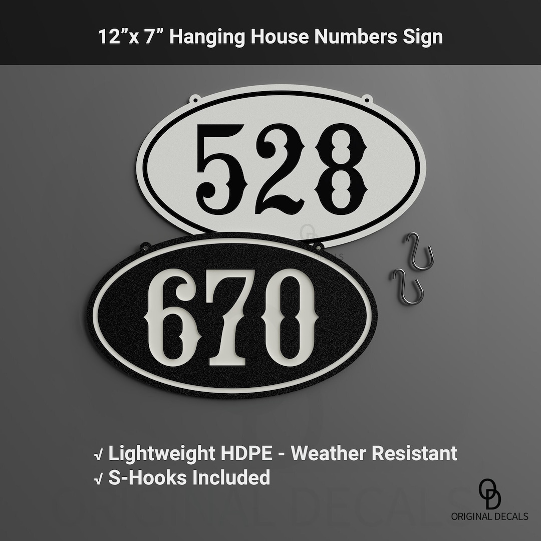 Western Hanging House Numbers Sign - Custom Personalized Address Plaque ...