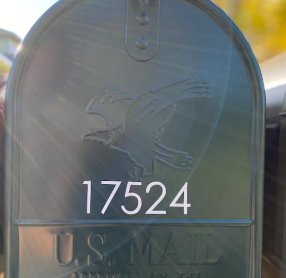 Reflective Mailbox Numbers Decal up to 5 Letters/numbers - Etsy
