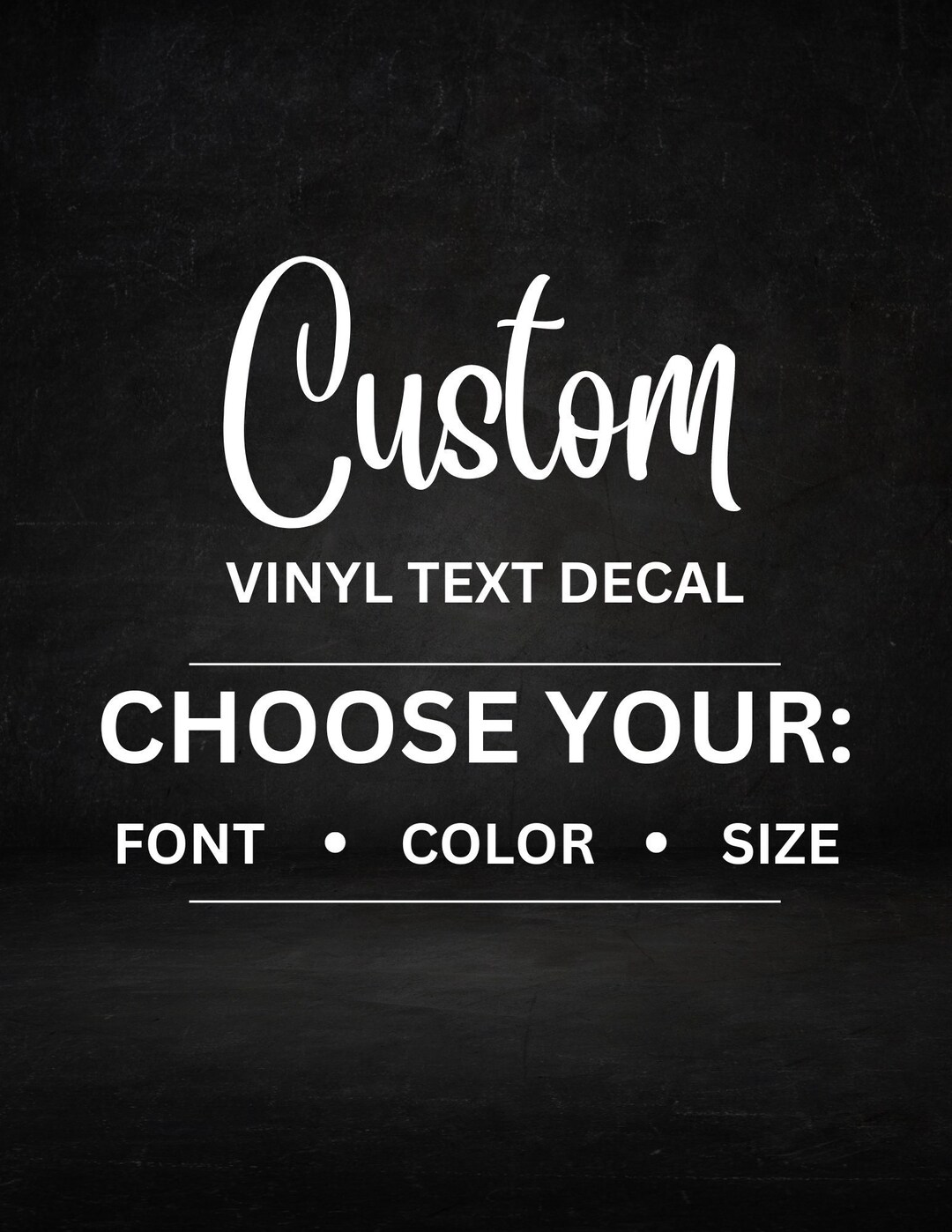 Custom Decals - Choose Your Font, Color, Length - Custom Vinyl Text ...
