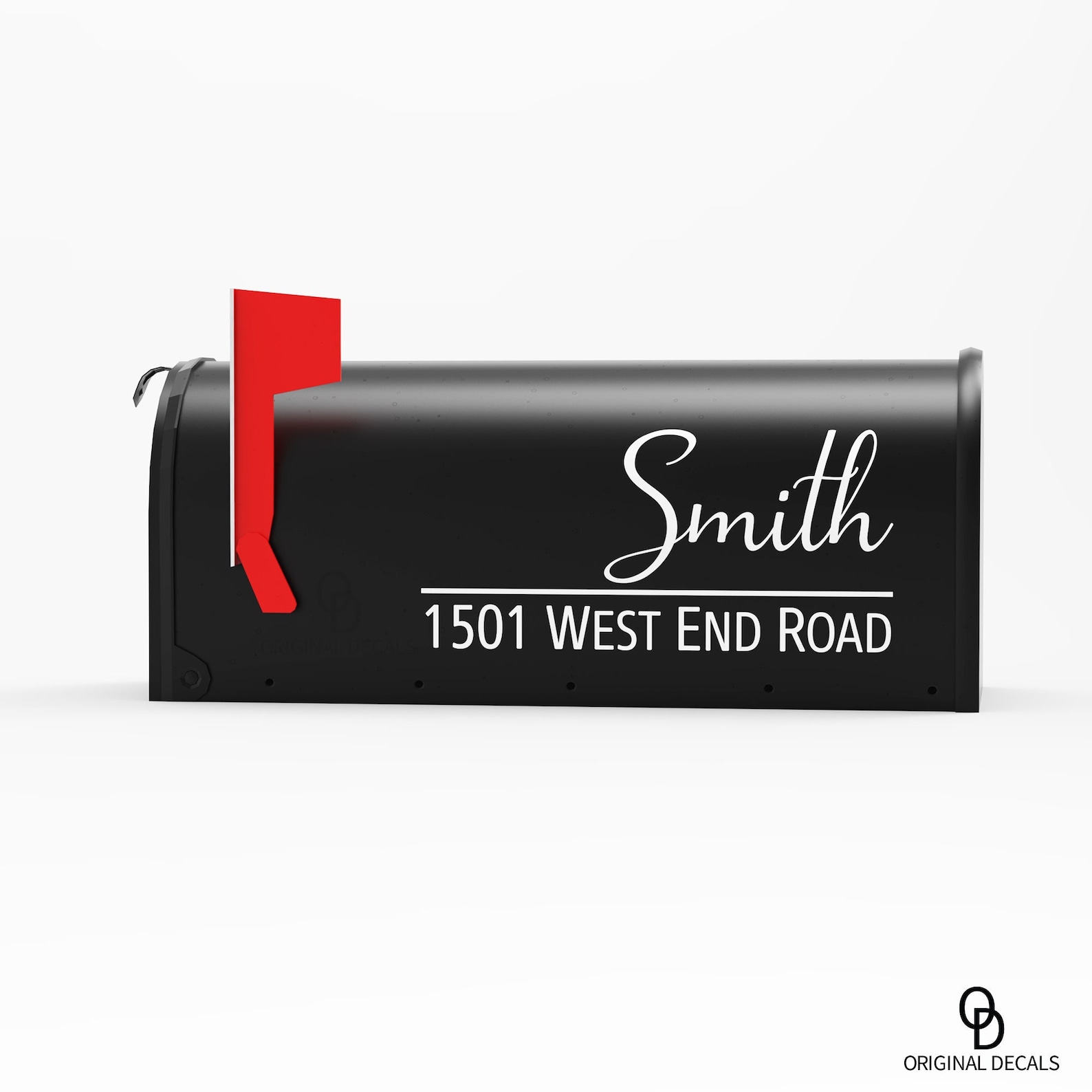 Personalized Mailbox Decal - Name - Street Address Vinyl Mailbox Decals ...