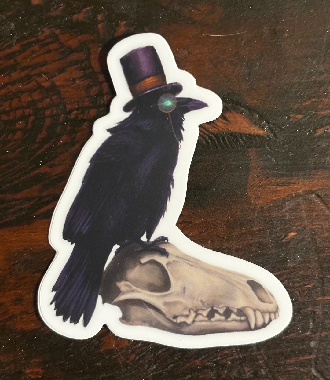 Edgar Allan Crow Sticker - Etsy