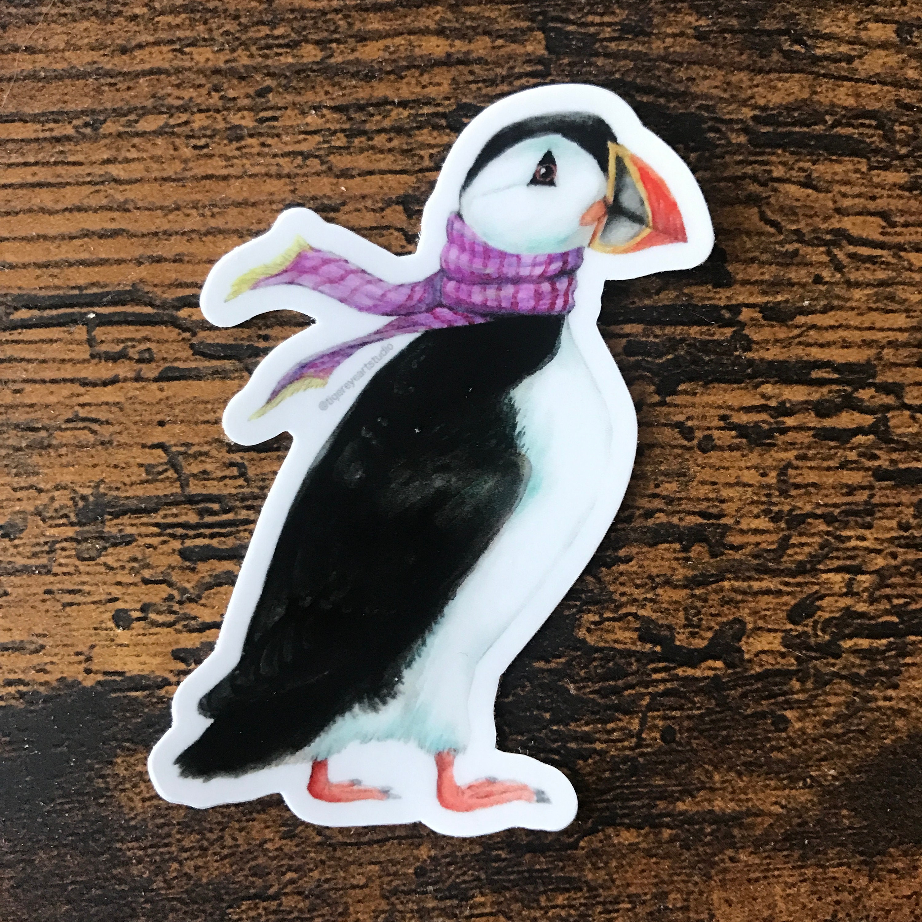 Cozy Puffin Sticker - Etsy